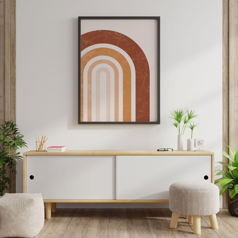 Terracotta Rainbow Boho Poster – Plakatbar.no