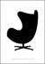 Egget - Stol designet av Arne Jacobsen (1958) poster – Plakatbar.no