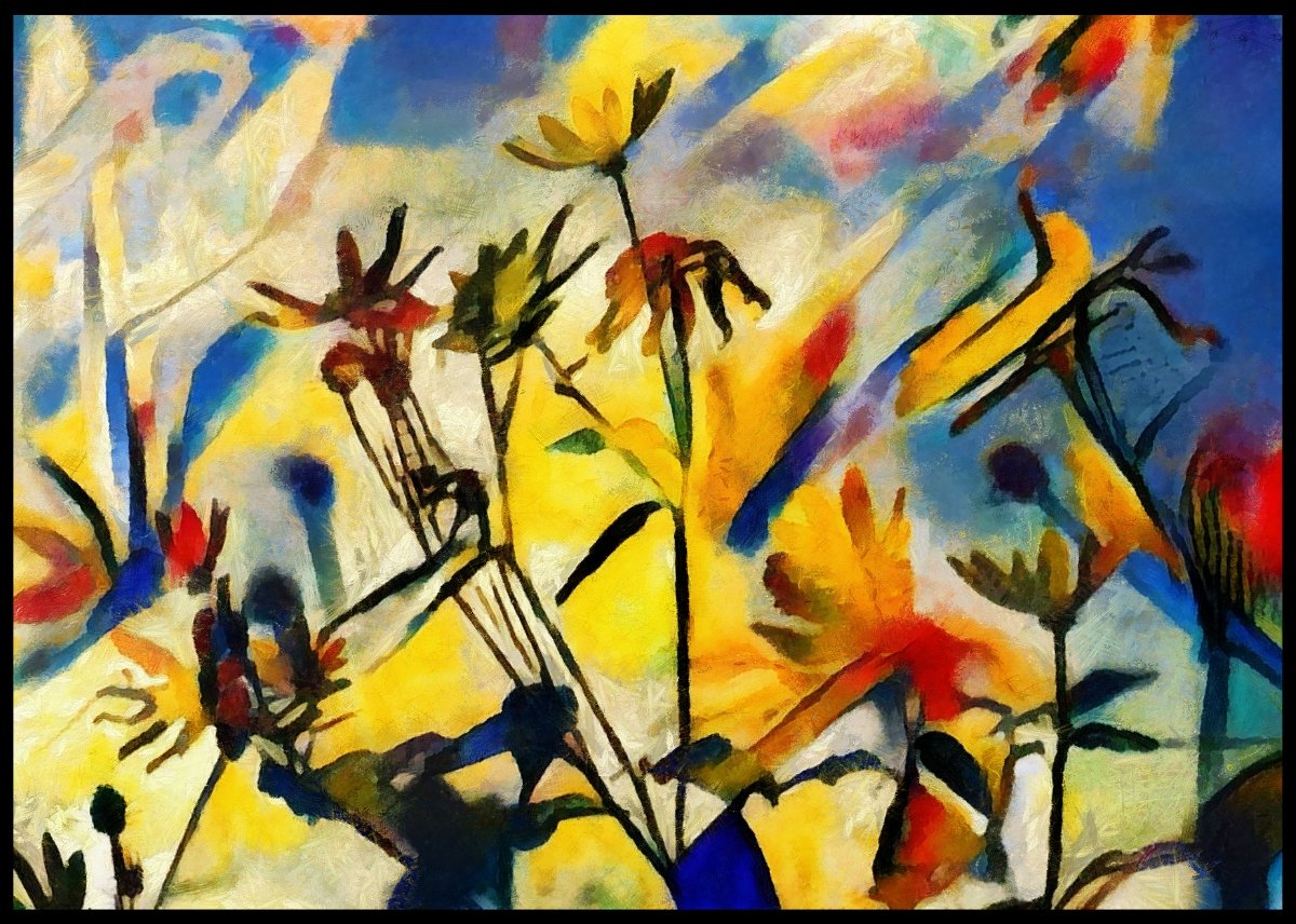 Kandinsky abstract flowers in the field Poster – Plakatbar.no