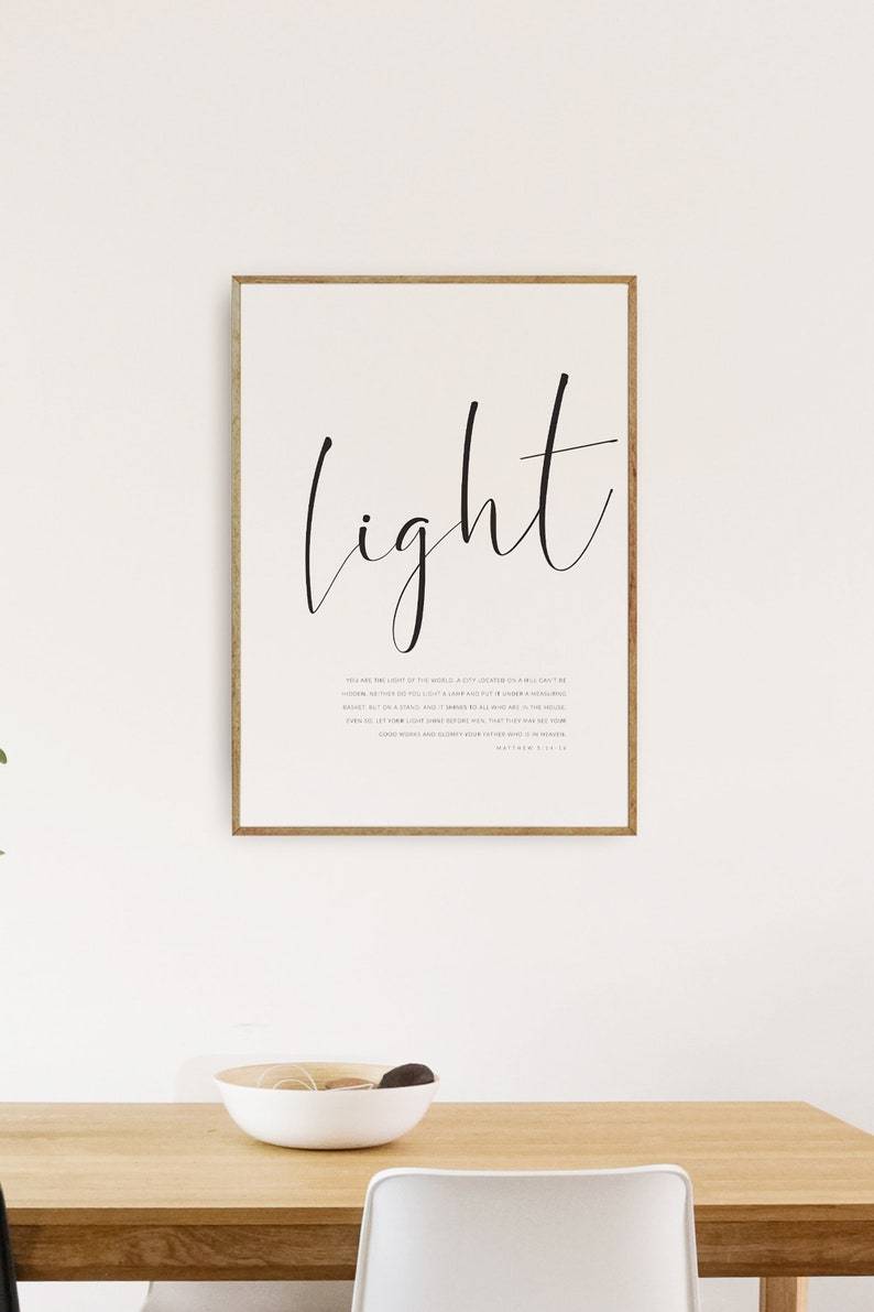 Matteus 5:14-16 Light of the world – Plakatbar.no