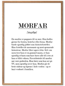 Morfar poster — Plakatbar.no