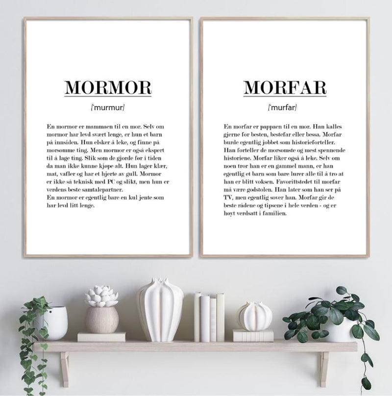 Morfar poster – Plakatbar.no
