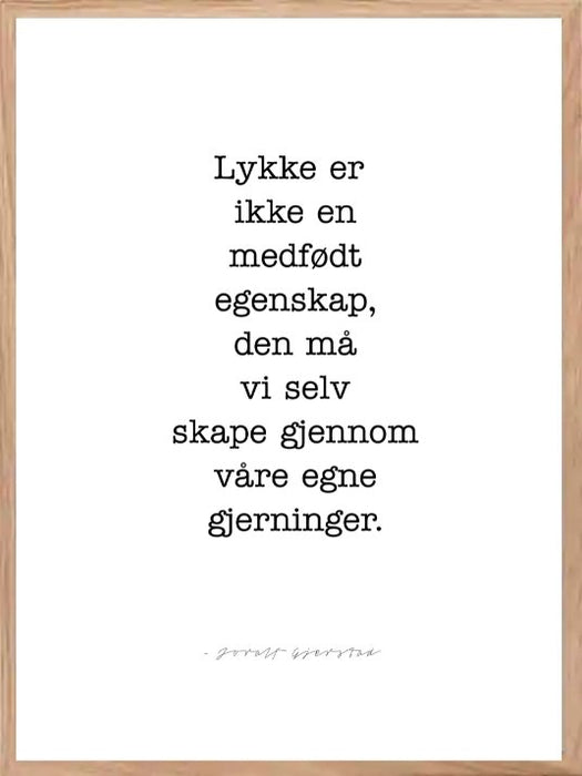 Plakat med sitat av Joralf Gjerstad — Plakatbar.no