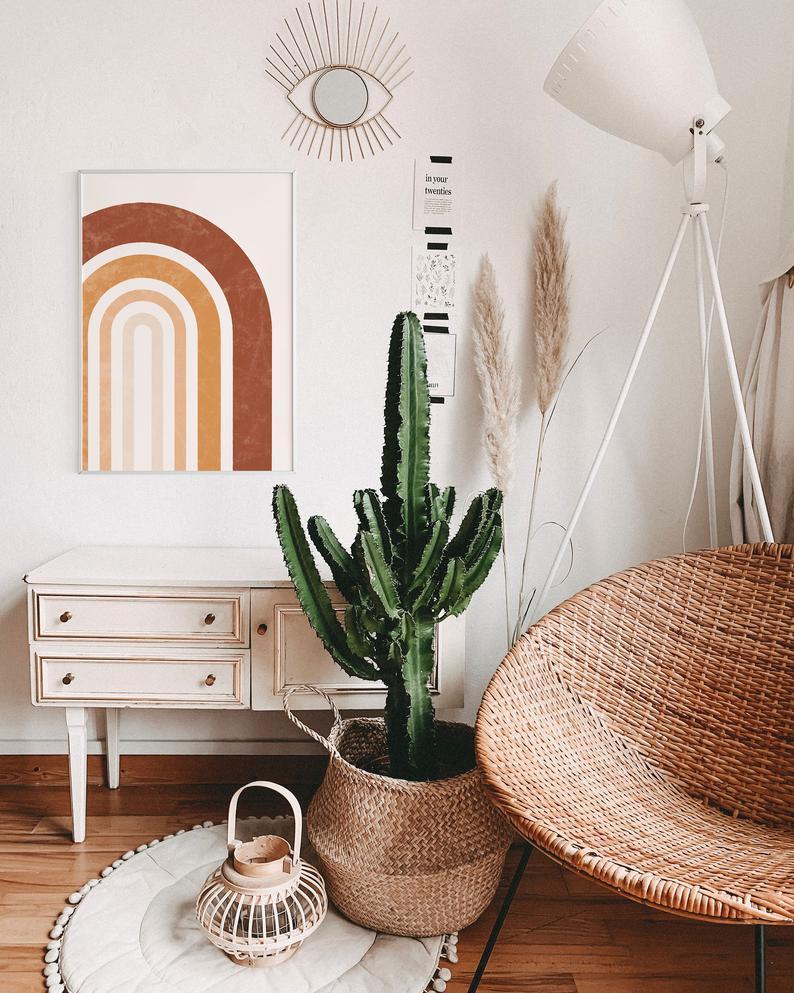 Terracotta Rainbow Boho Poster – Plakatbar.no
