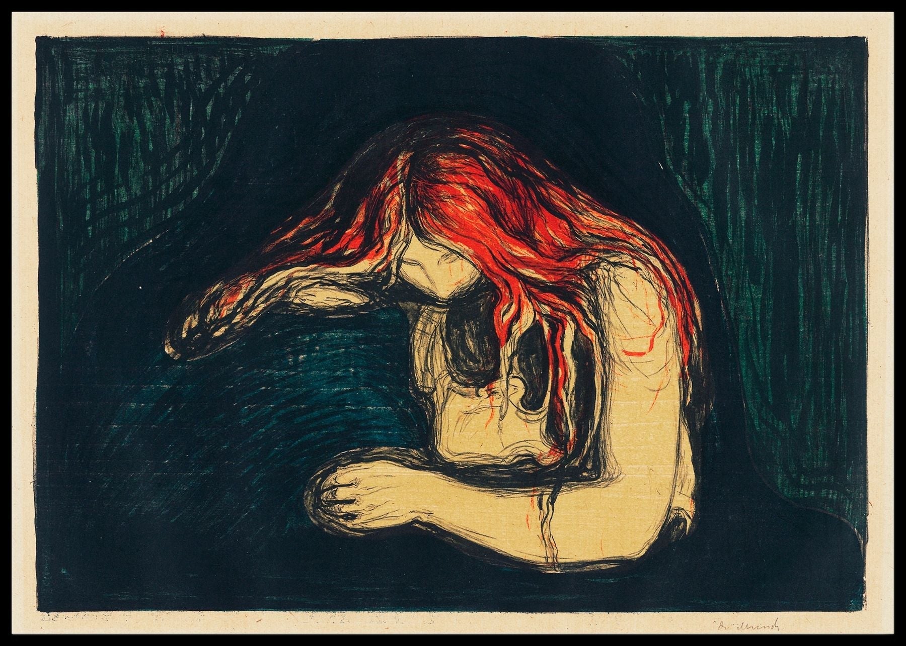 Vampyr II, Edvard Munch- Plakat – Plakatbar.no